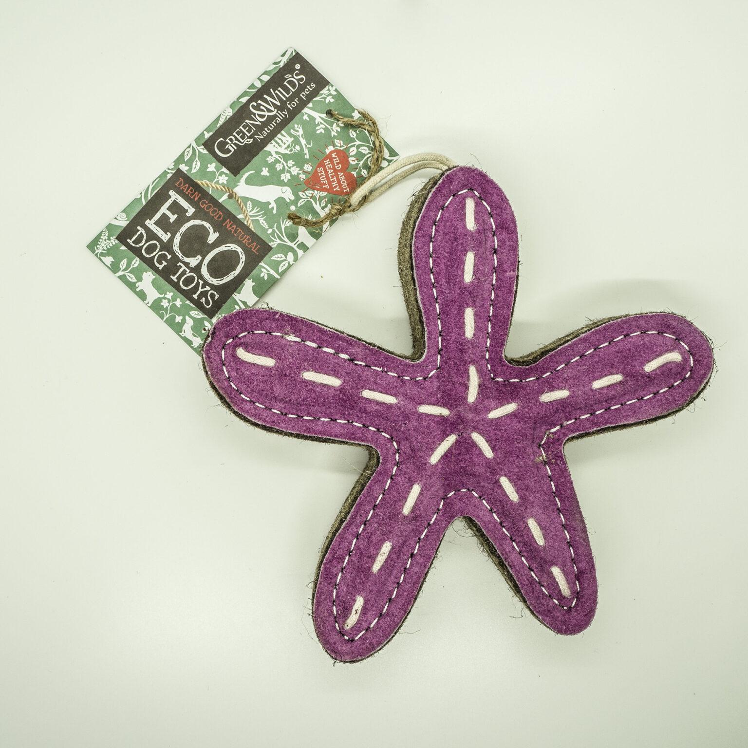 Green & Wild's Stanley the Starfish Jute Eco Dog Toy - Doggie Boat